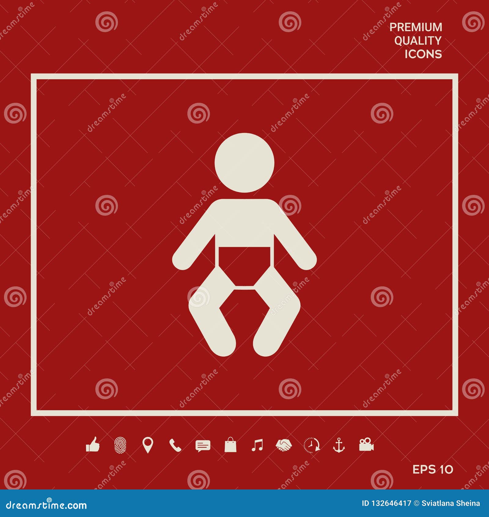 Baby Symbol Icon. Graphic Elements for Your Design Stock Vector ...