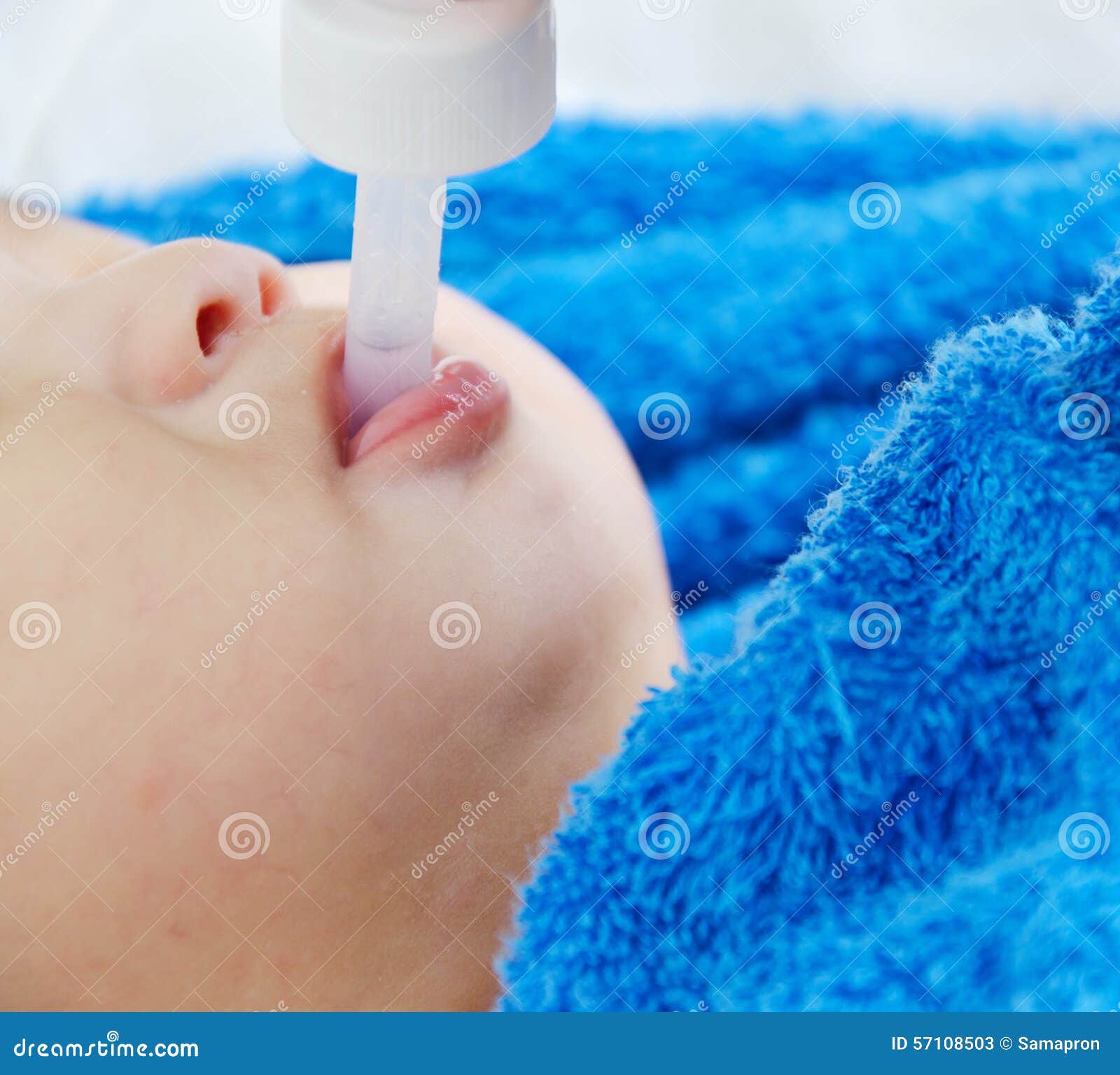 Baby Taking Medicine with Dropper Stock Image - Image of cold, people ...