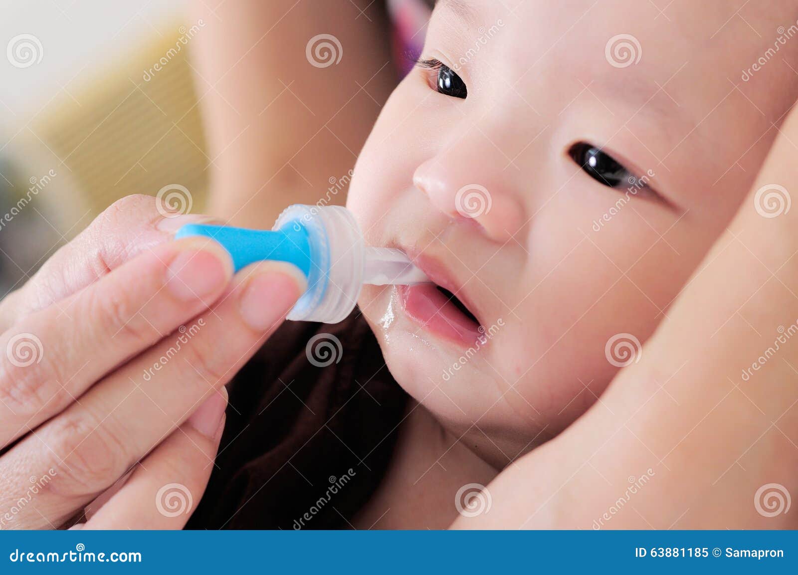 Baby Taking Medicine with Dropper Stock Image - Image of patient, baby ...