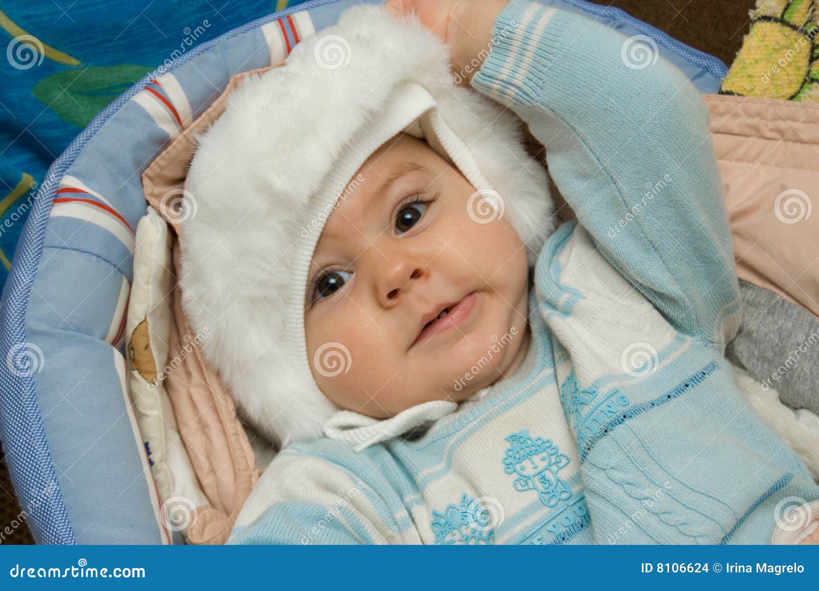 Baby taking off his hat stock photo. Image of brown, caucasian - 8106624