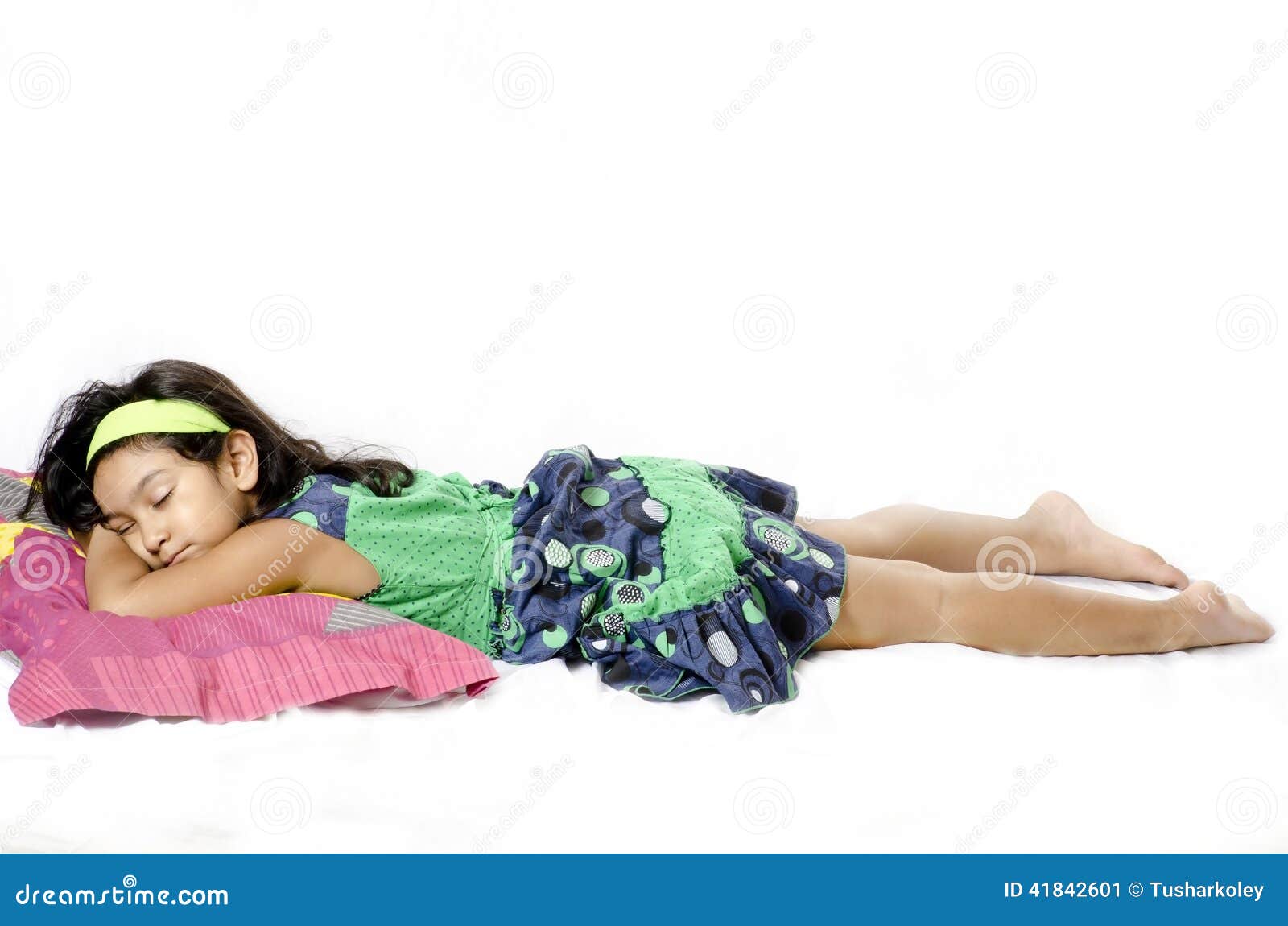A Baby Taking Rest on Her Bed Stock Image - Image of white, childhood ...