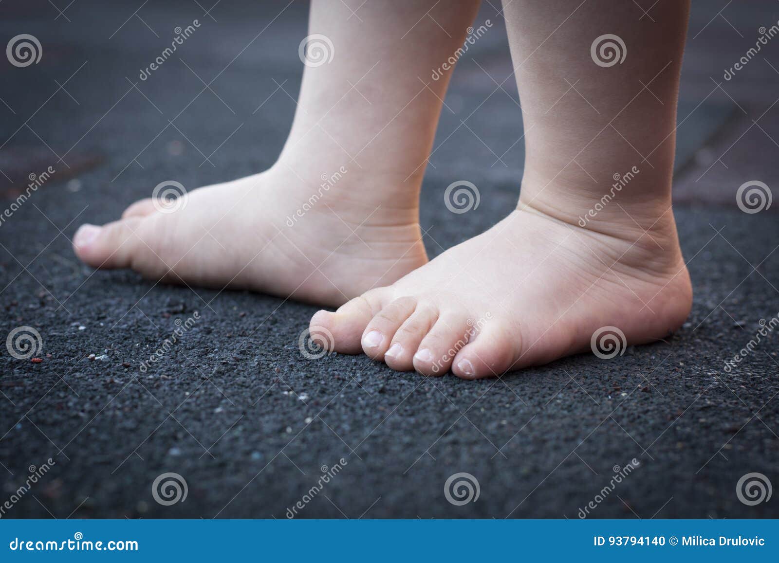 Baby Taking Some Little First Steps. Stock Photo - Image of foot ...