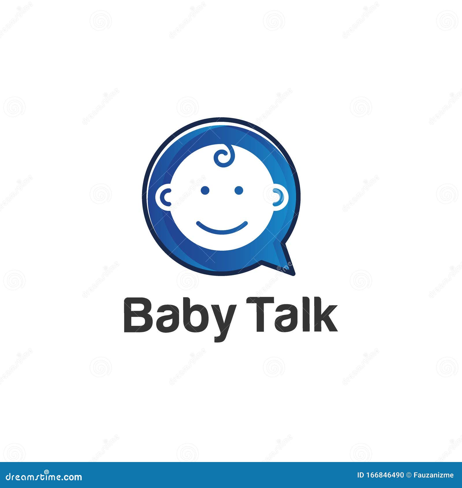 Baby Talk Logo Template stock vector. Illustration of agency - 166846490