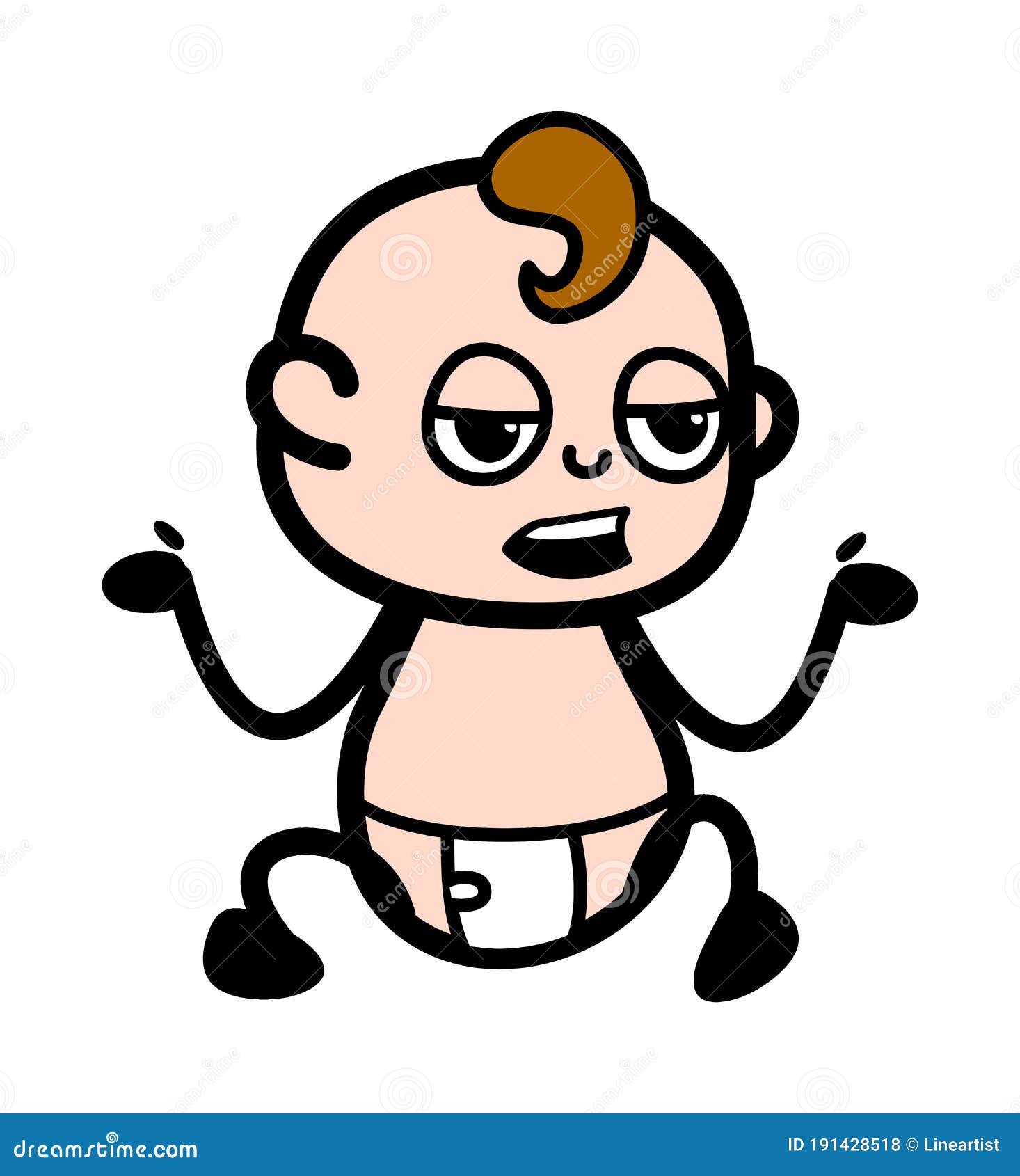 Baby Talking Cartoon stock illustration. Illustration of talking ...