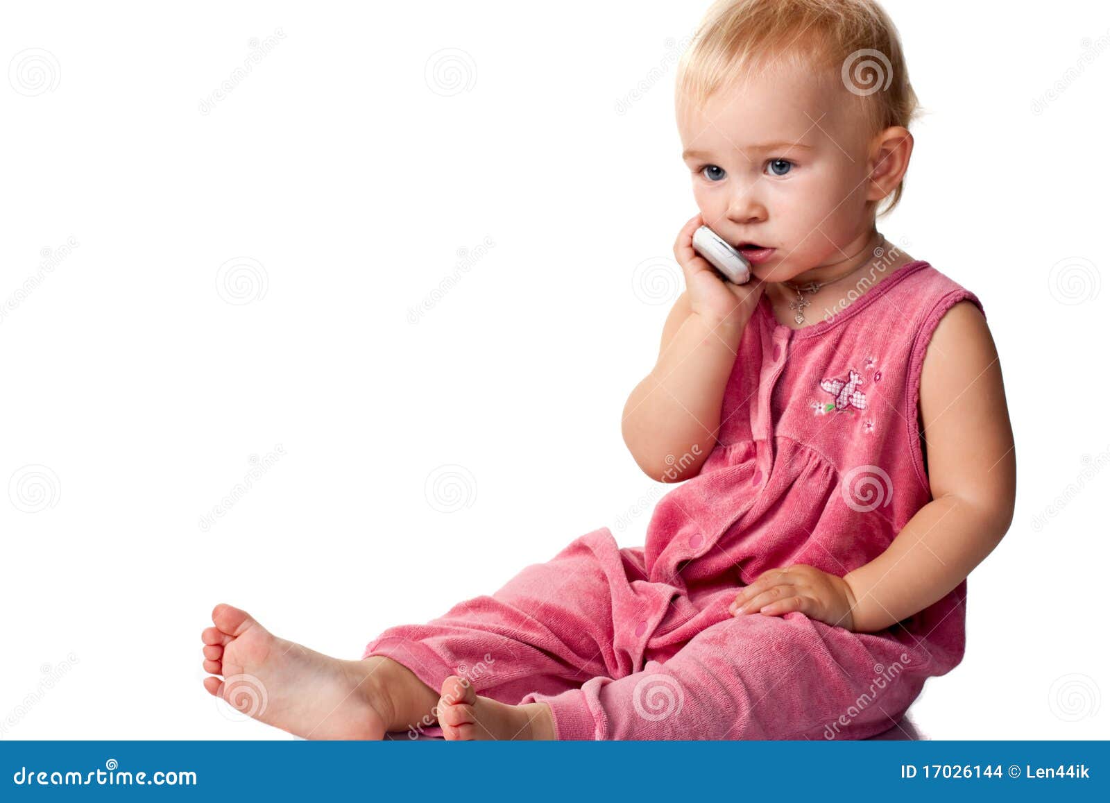 Baby Talking on the Mobile Phone Stock Photo - Image of discussion ...
