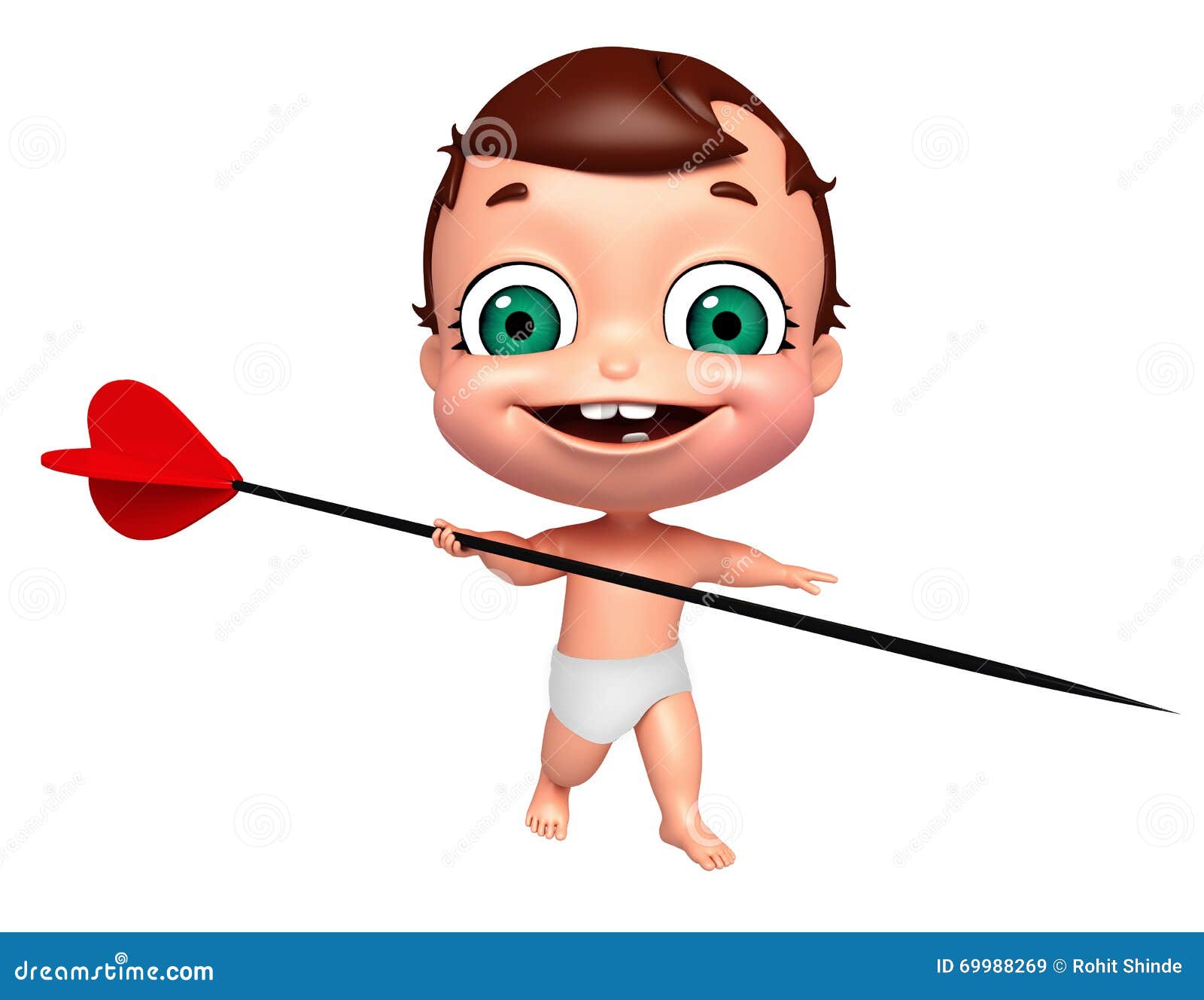 Baby with Target arrow stock illustration. Illustration of baby - 69988269