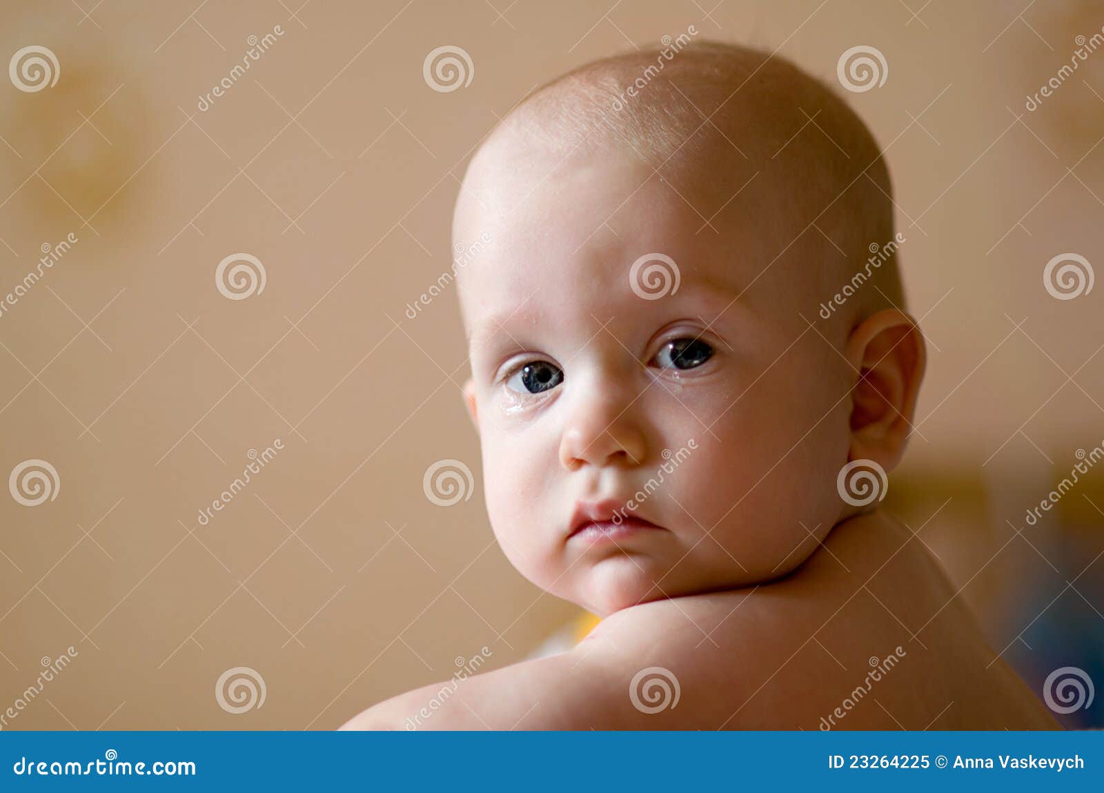 Baby with a tearful face stock image. Image of crying - 23264225