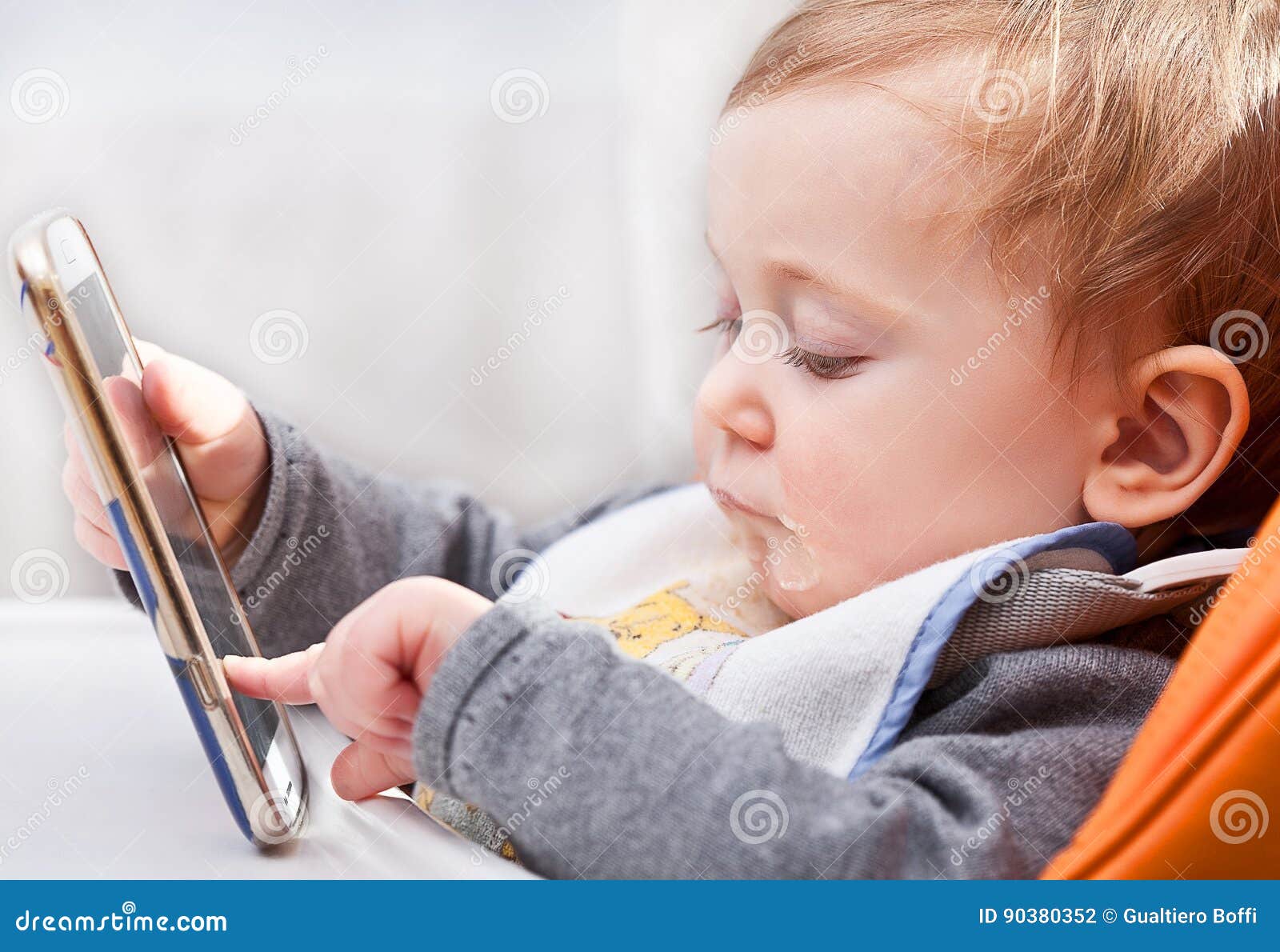 Baby and technology stock photo. Image of native, education - 90380352