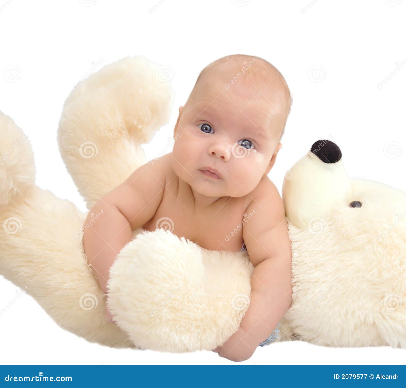 Baby and teddy stock image. Image of child, infant, cute - 2079577