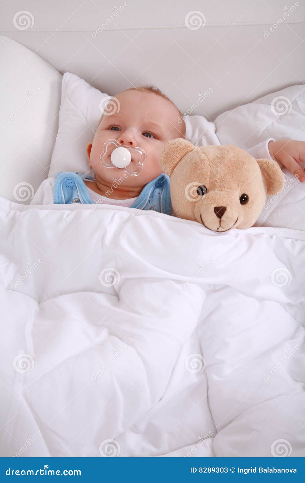 Baby with teddy stock image. Image of funny, cute, lucky - 8289303