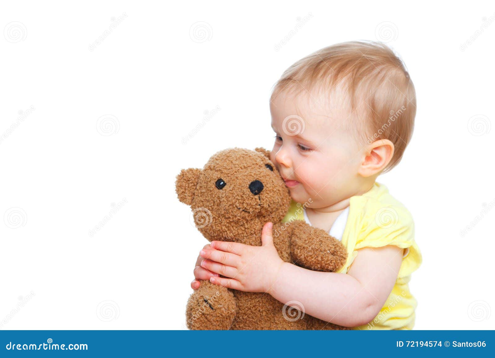 Baby with a teddy stock photo. Image of lucky, little - 72194574