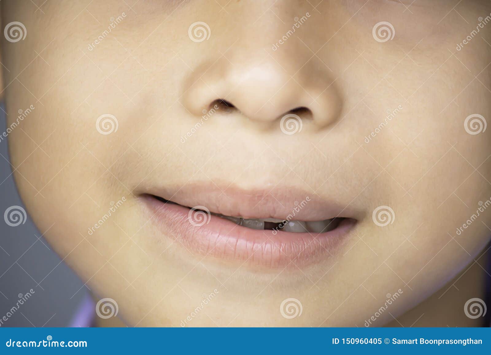Baby Teeth are Just Dropped in the Mouth Stock Image - Image of happy ...