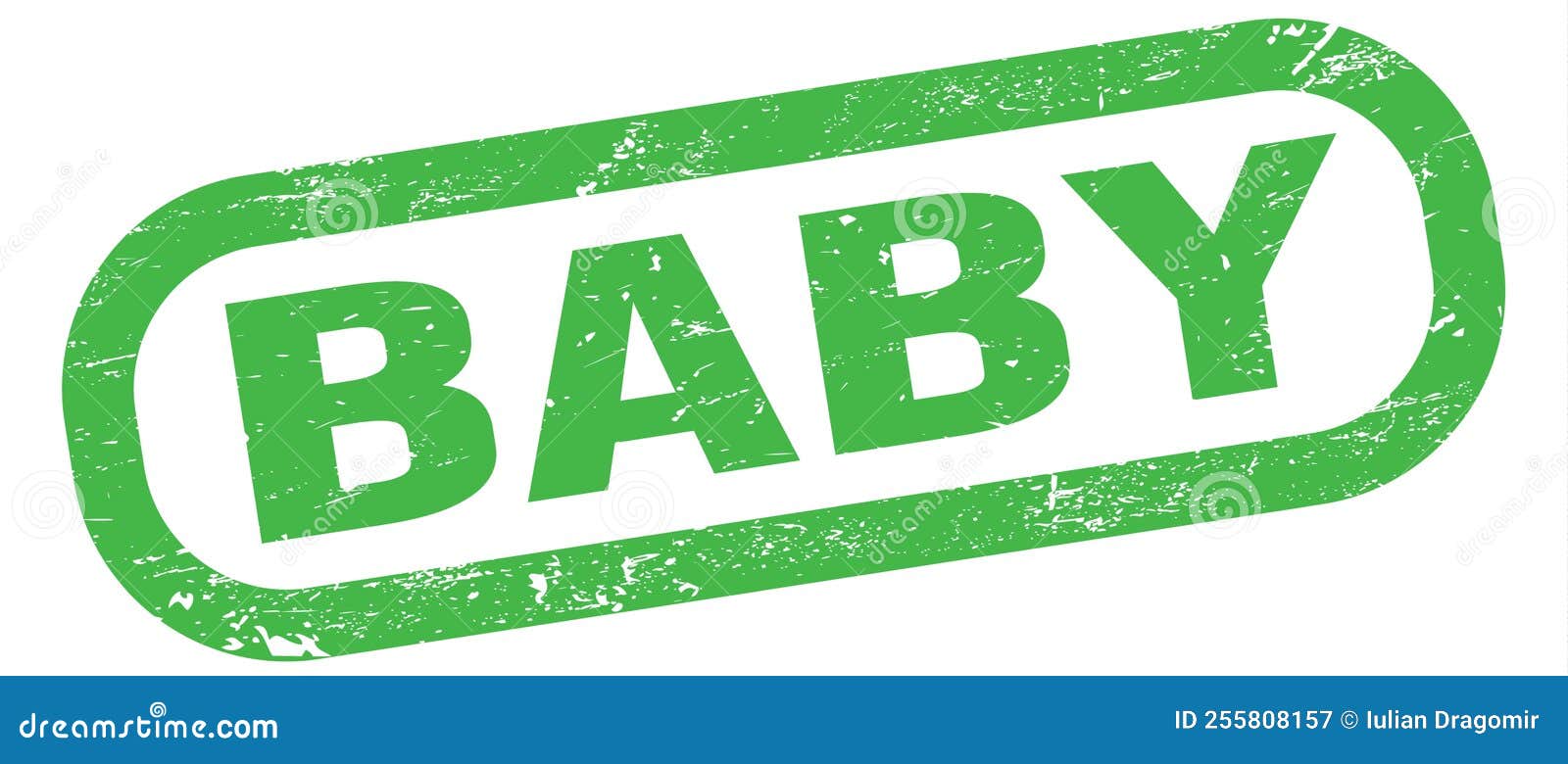 BABY, Text on Green Rectangle Stamp Sign Stock Illustration ...