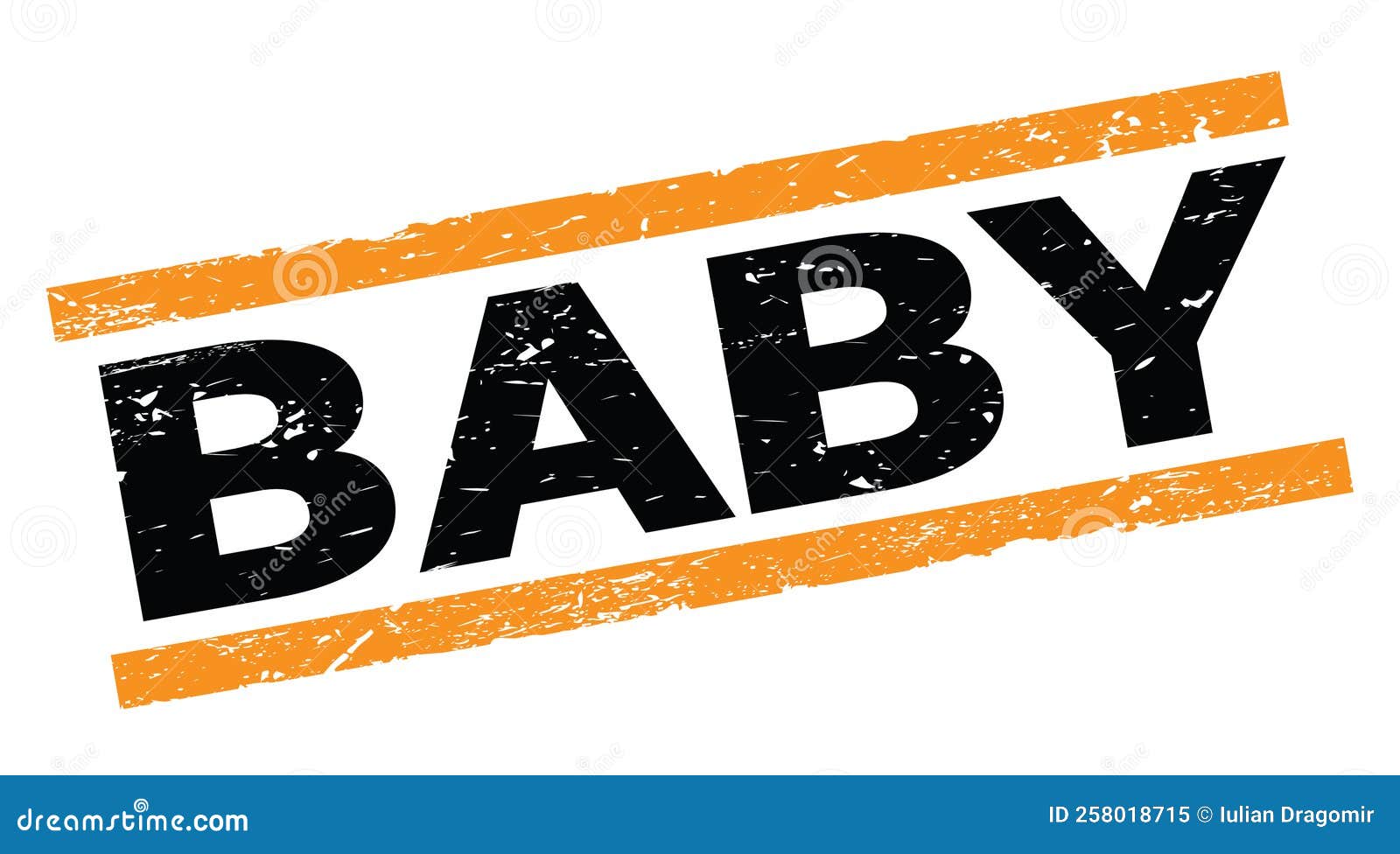BABY Text on Orange Rectangle Stamp Sign Stock Illustration ...