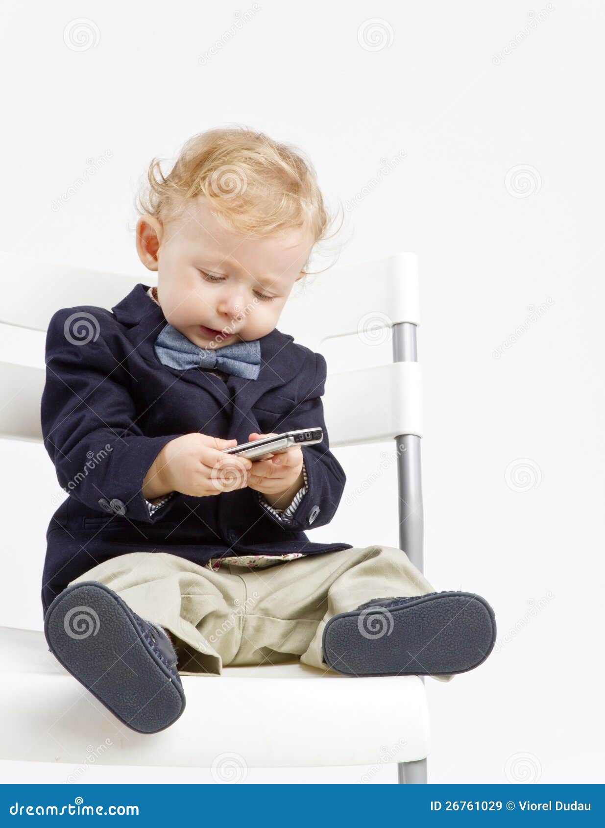 Baby texting stock image. Image of office, funny, jacket - 26761029