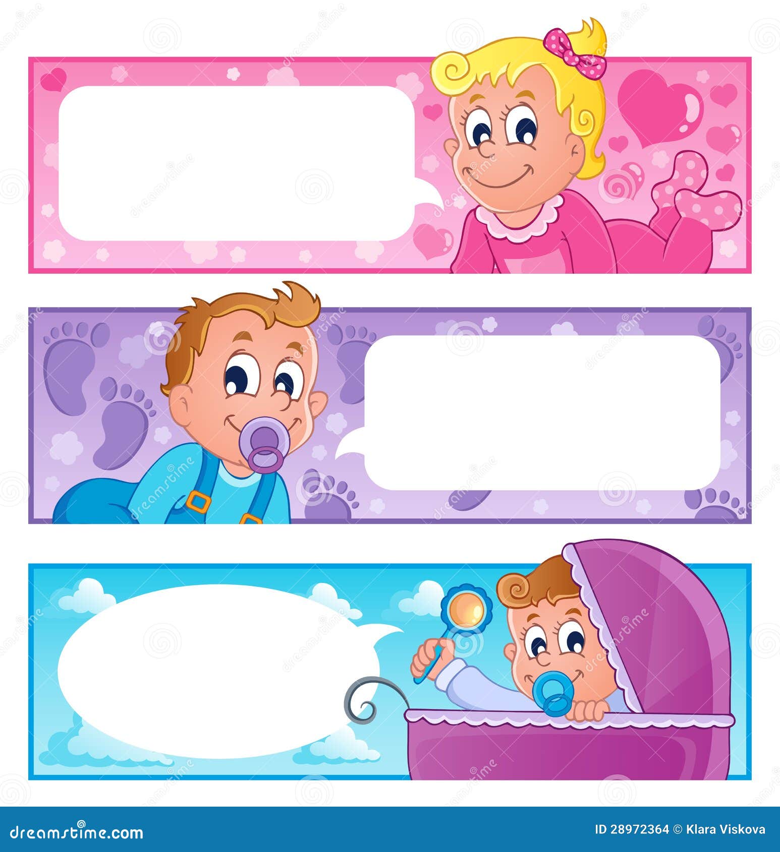 Baby Theme Banners Collection 1 Stock Vector - Illustration of ...