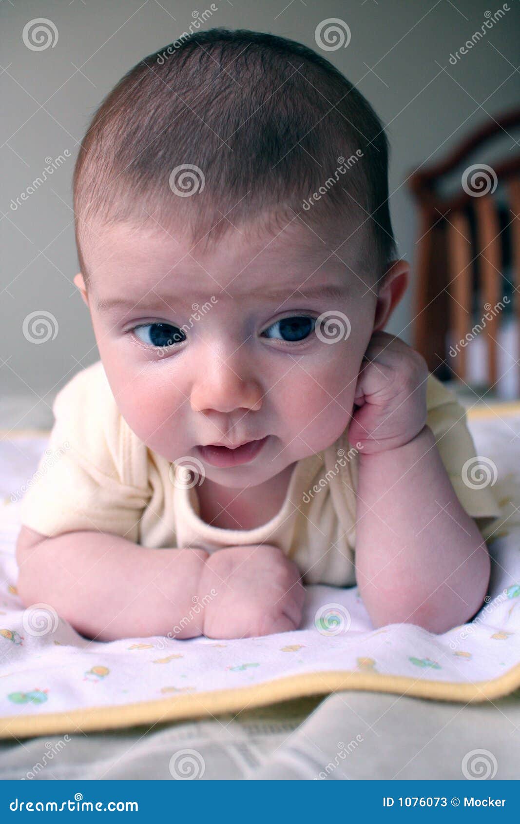 Baby thinking stock image. Image of three, cute, fist - 1076073