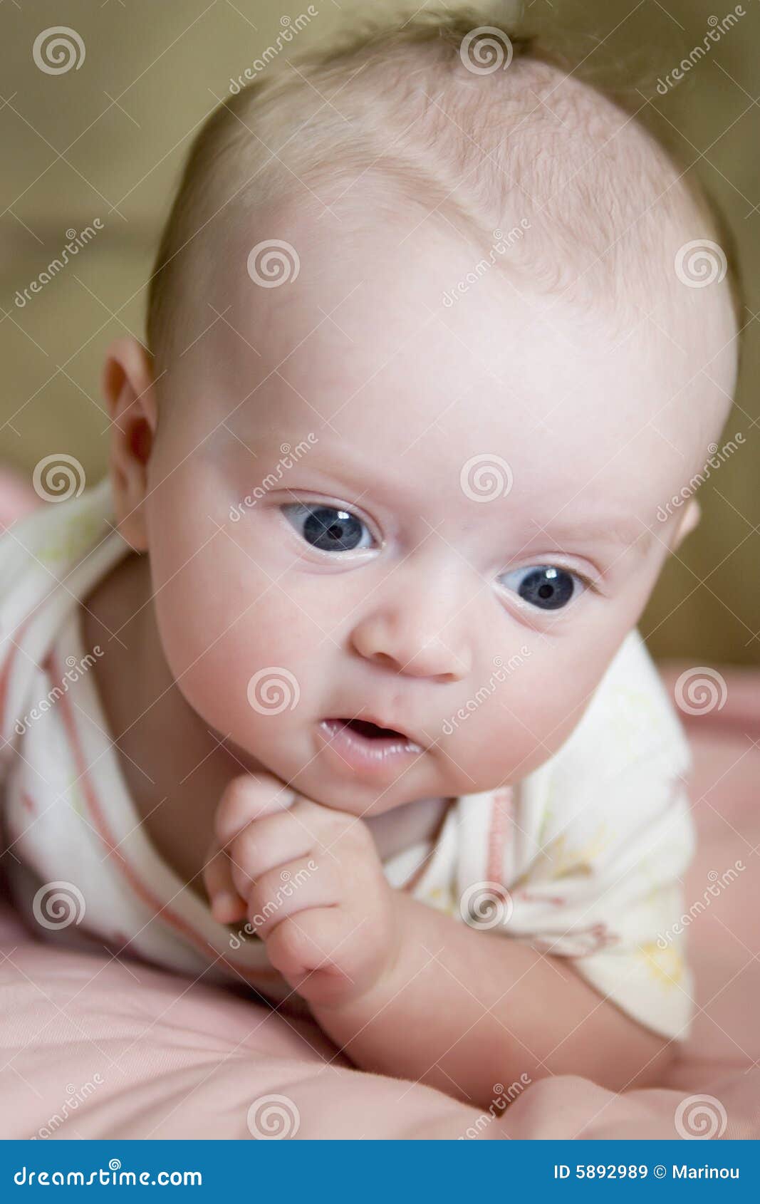 Baby is thinking stock image. Image of child, life, softness - 5892989