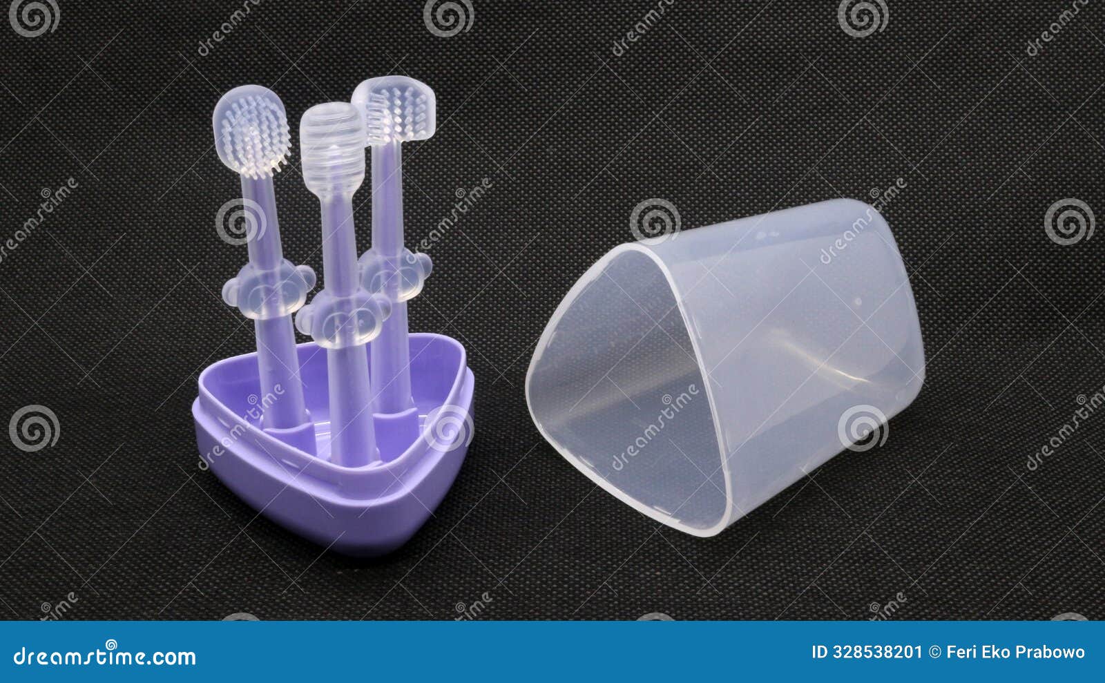 Baby Toothbrush with Various Types of Brush Heads Stock Image - Image ...