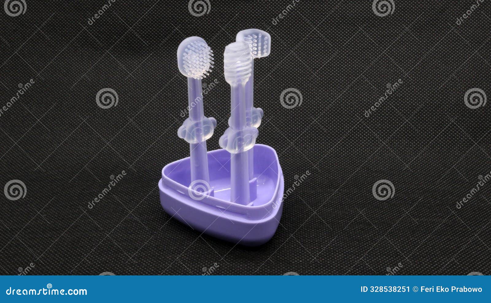 Baby Toothbrush with Various Types of Brush Heads Stock Image - Image ...