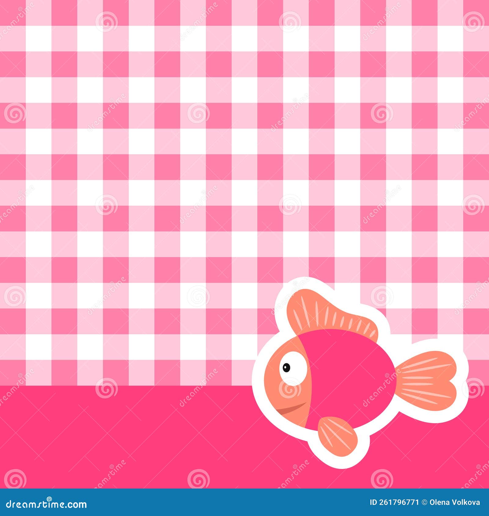 Baby Towel, Texture for Baby Towel with Fish. Vector, Cartoon ...