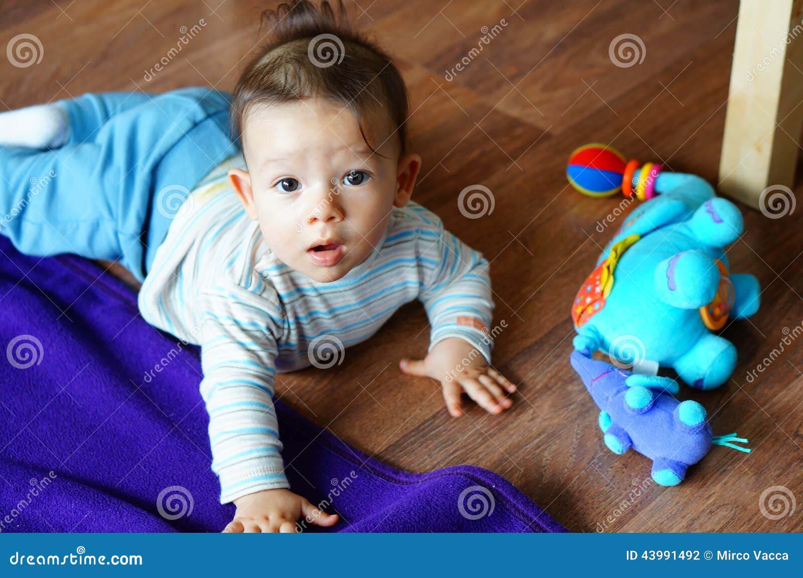 Baby and toy stock photo. Image of small, human, baby - 43991492