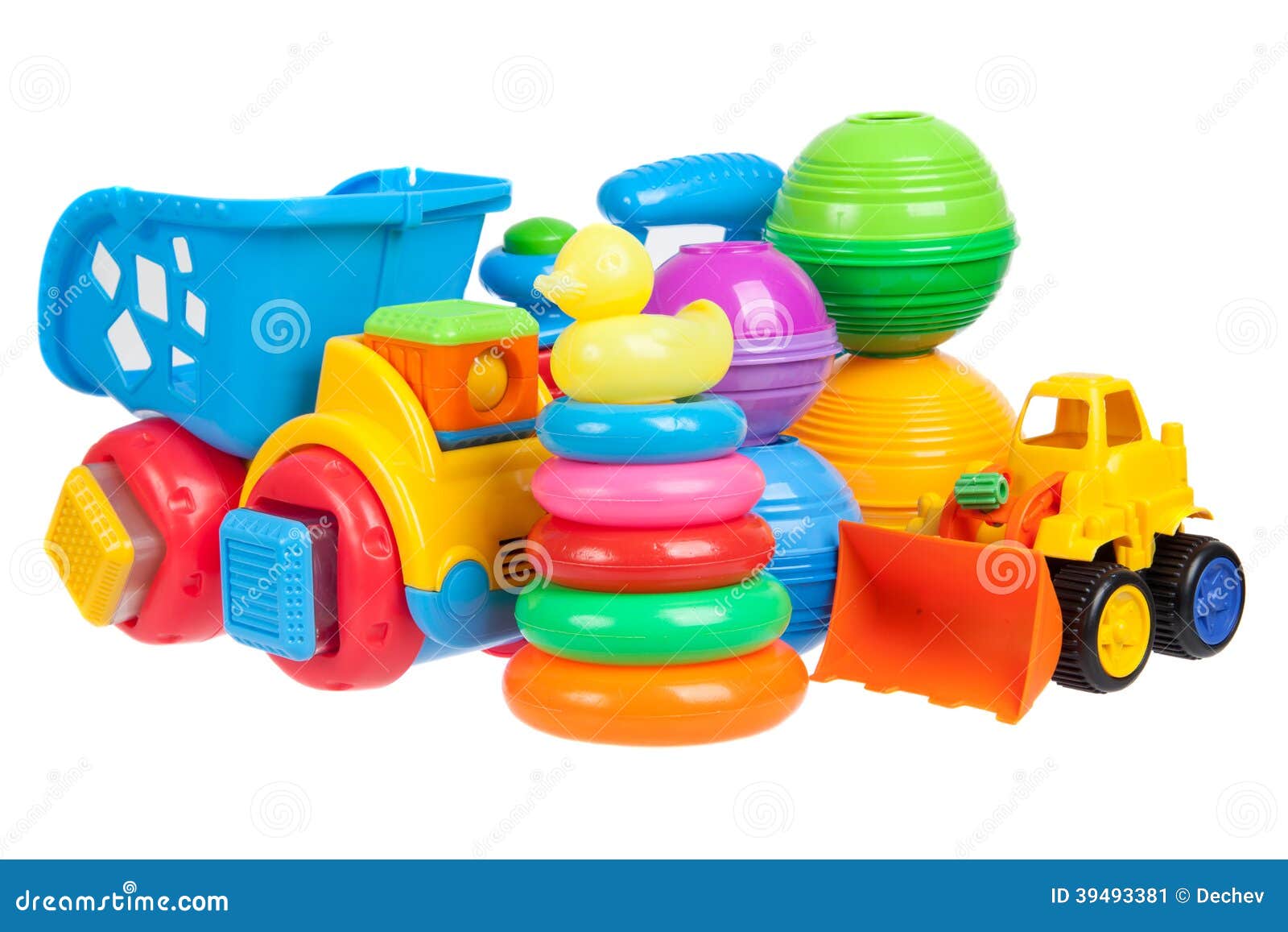 Baby Toys Collection Isolated Stock Image - Image of leisure, color ...