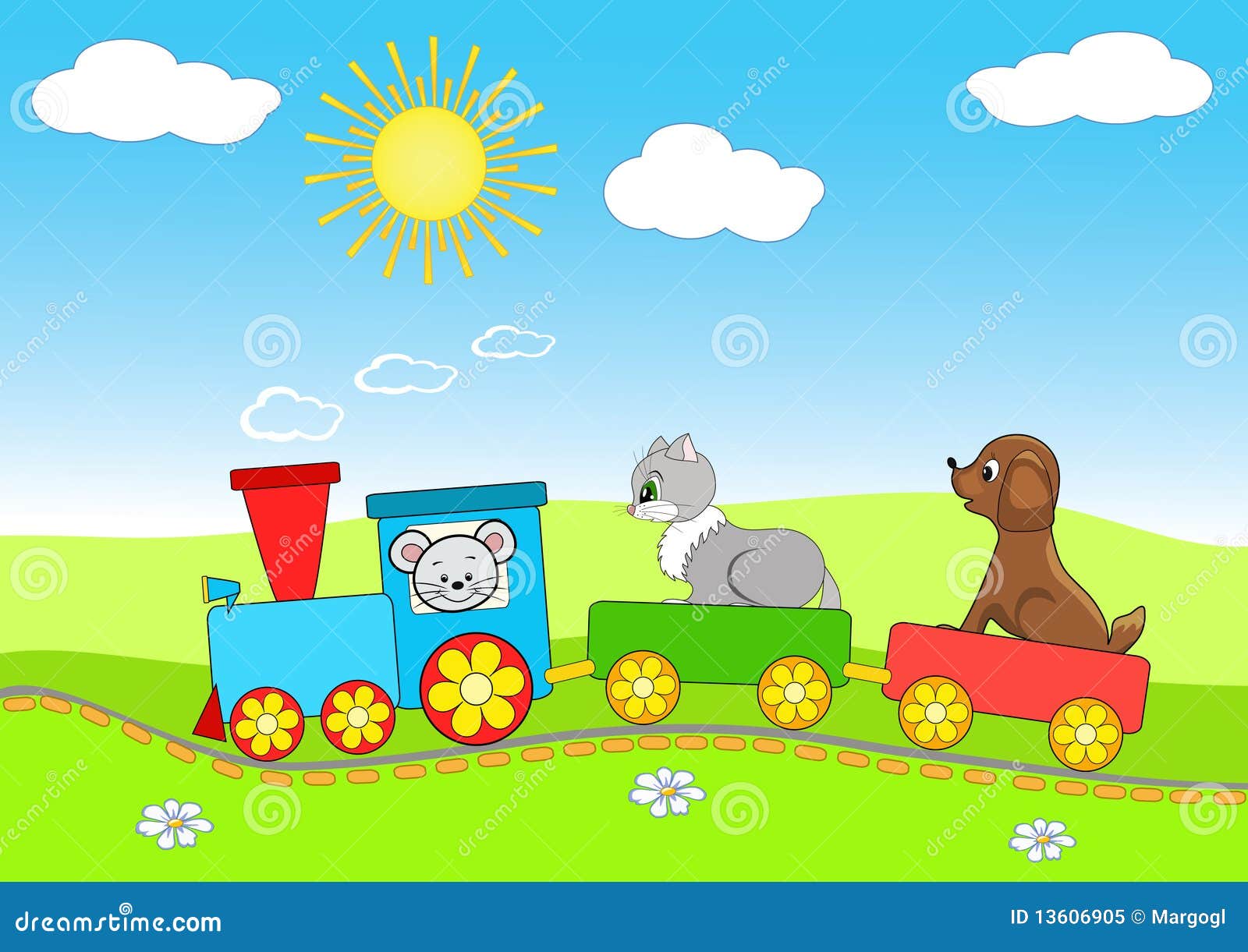 Baby train. stock vector. Illustration of play, babies - 13606905