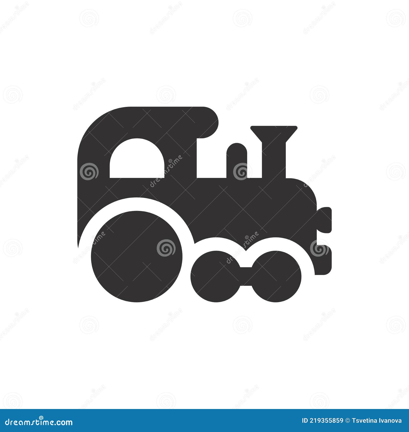 Baby Train Toy Black Vector Icon. Glyph Symbol Stock Vector ...