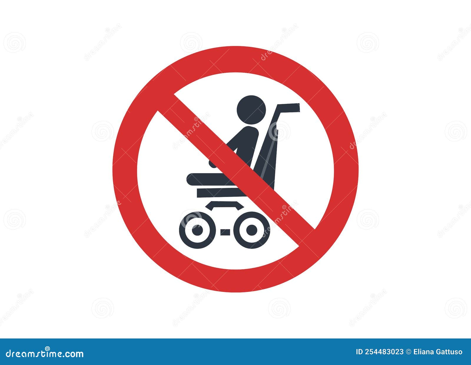 Prohibition For Strollers Cartoon Vector | CartoonDealer.com #133003669