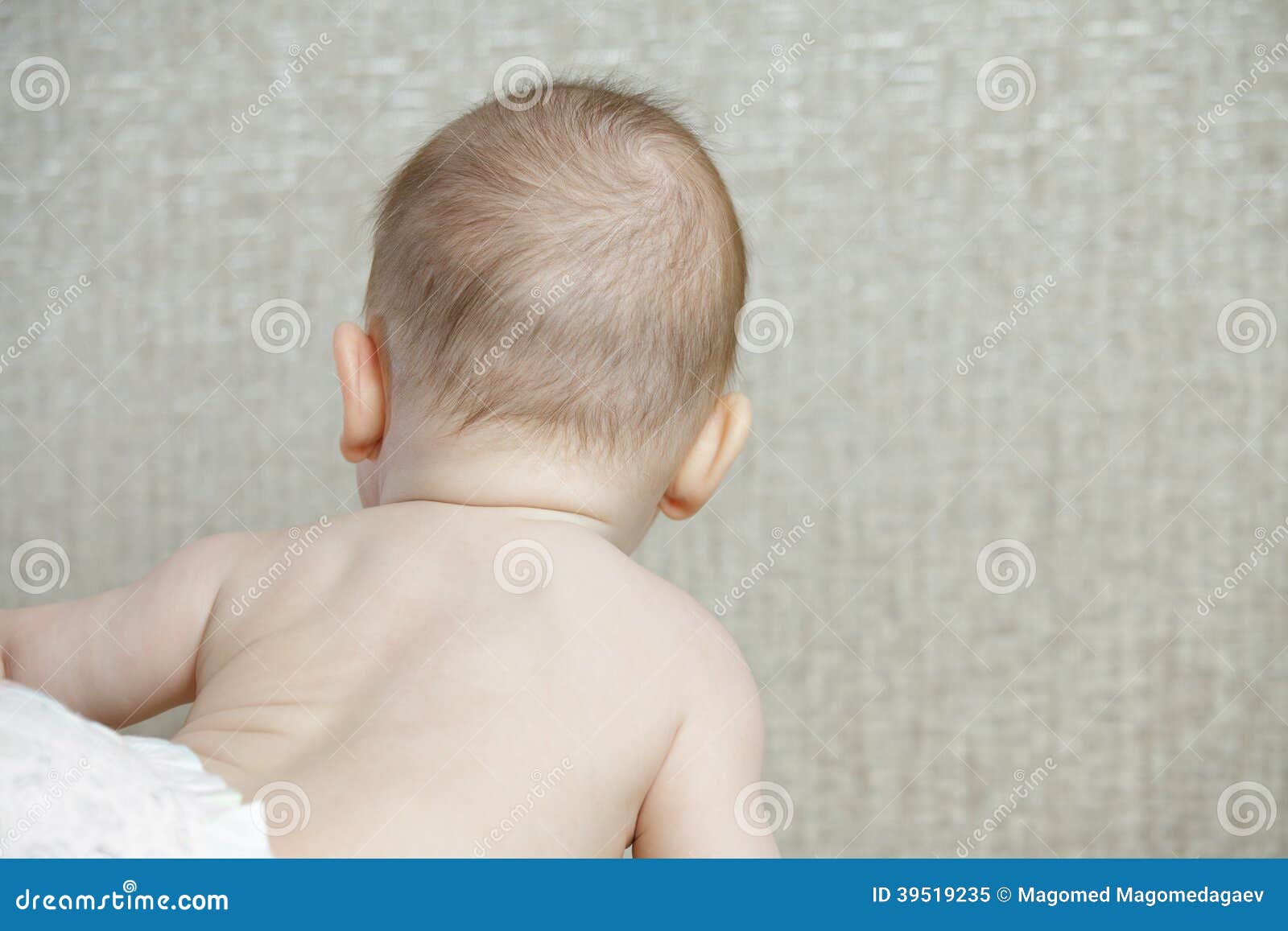 Baby turned back stock image. Image of back, baby, view - 39519235