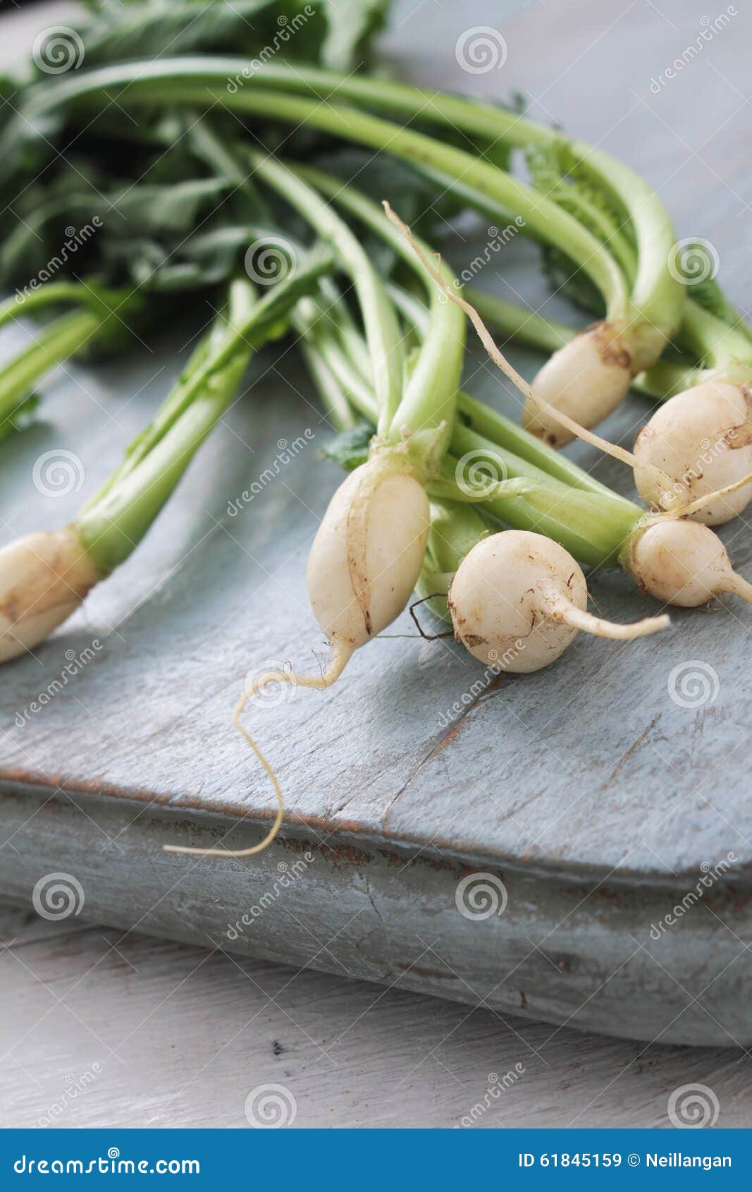 Baby Turnips on Wooden Board Stock Image - Image of small, meal: 61845159