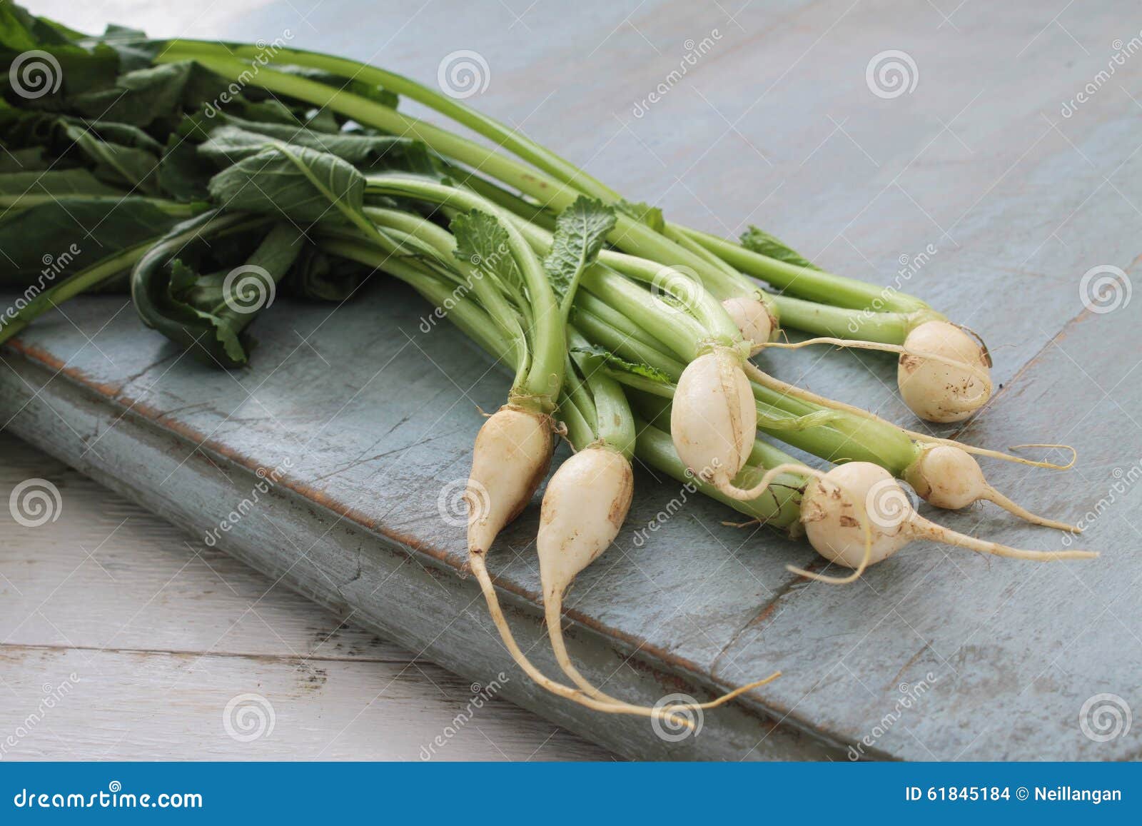 Baby Turnips on Wooden Board Stock Photo - Image of seasonal, dinner ...