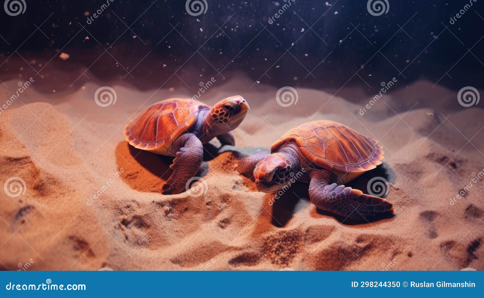 Baby Turtle Doing Her First Steps To the Ocean Stock Photo - Image of ...