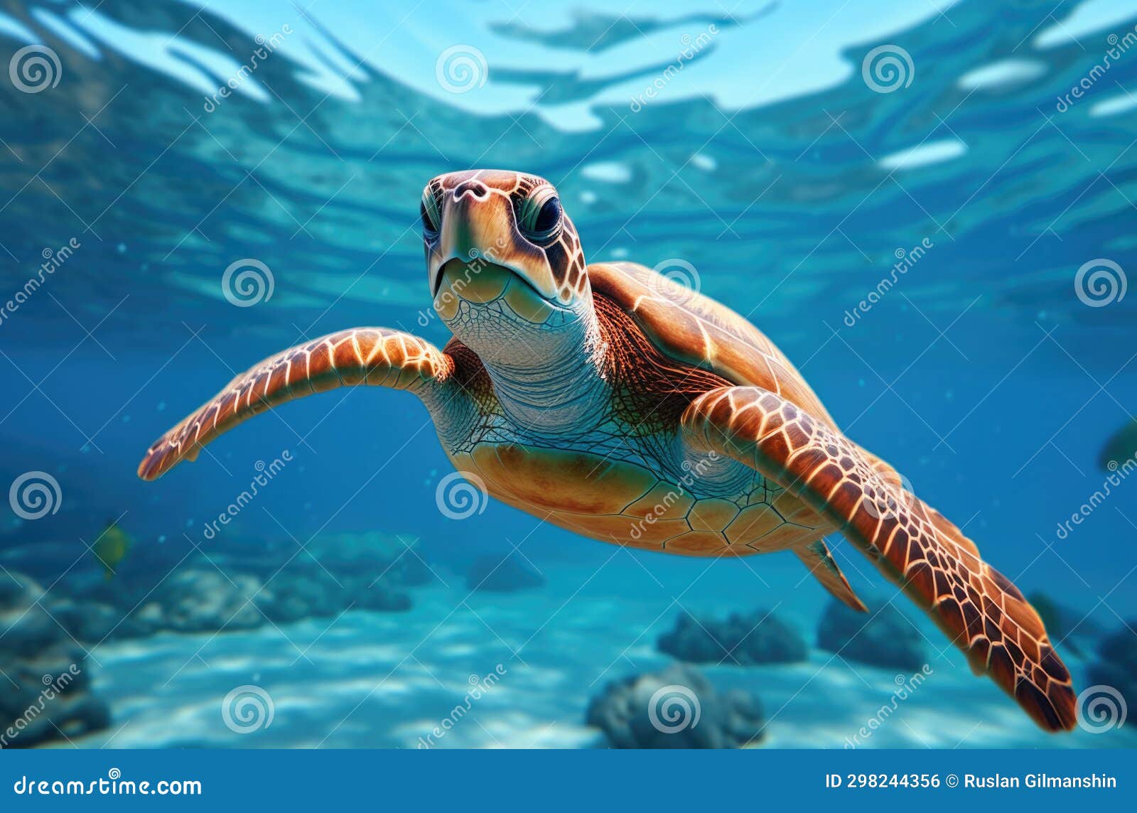 Baby Turtle Doing Her First Steps To the Ocean Stock Photo - Image of ...