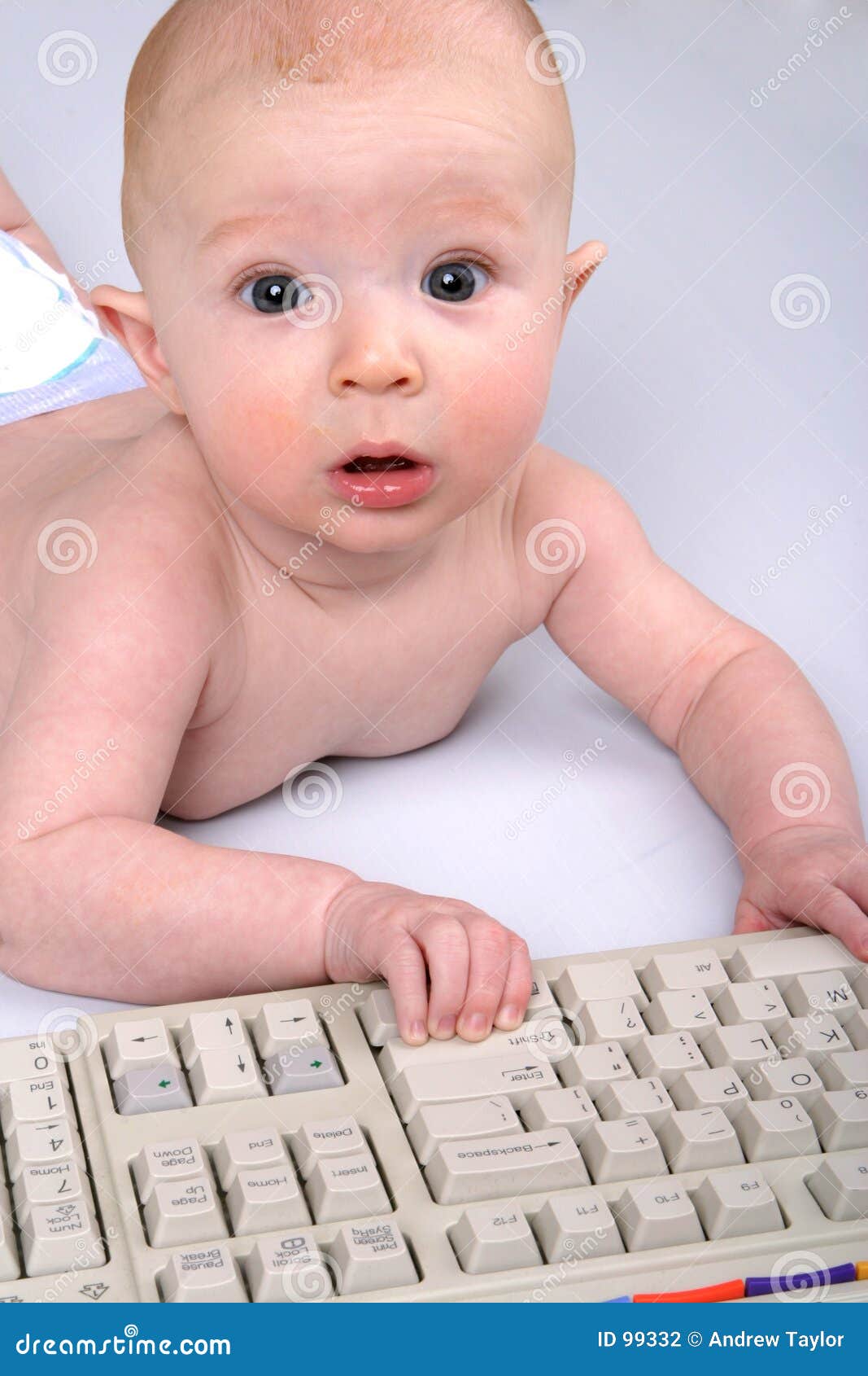 Baby Typist stock photo. Image of expression, computer, development - 99332