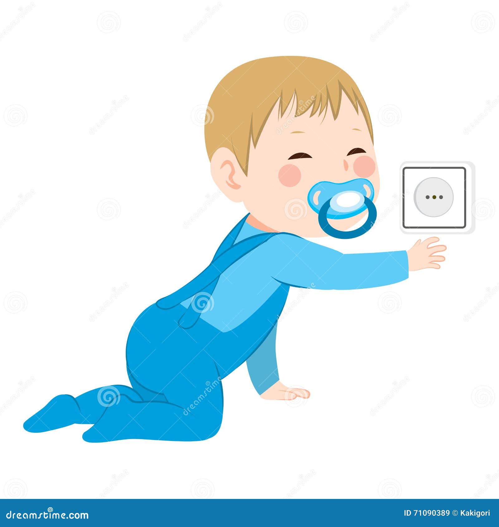 Baby Uncovered Socket stock vector. Illustration of cutout - 71090389
