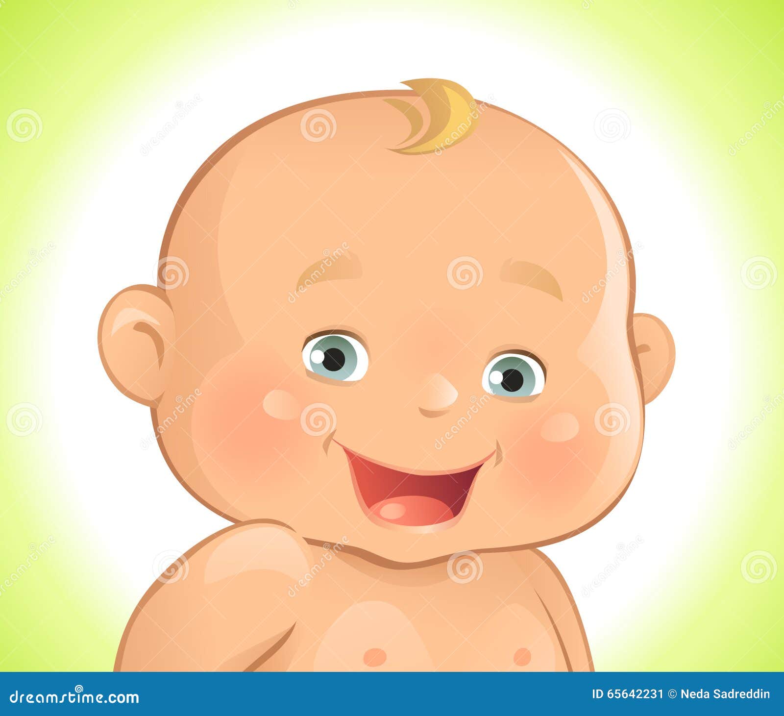 Baby stock vector. Illustration of face, girl, happy - 65642231