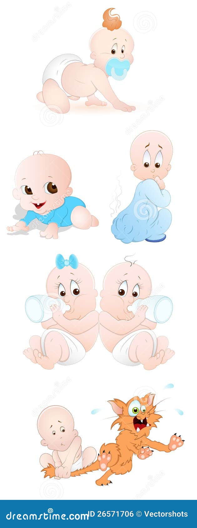Baby Vector Set stock illustration. Illustration of smiling - 26571706