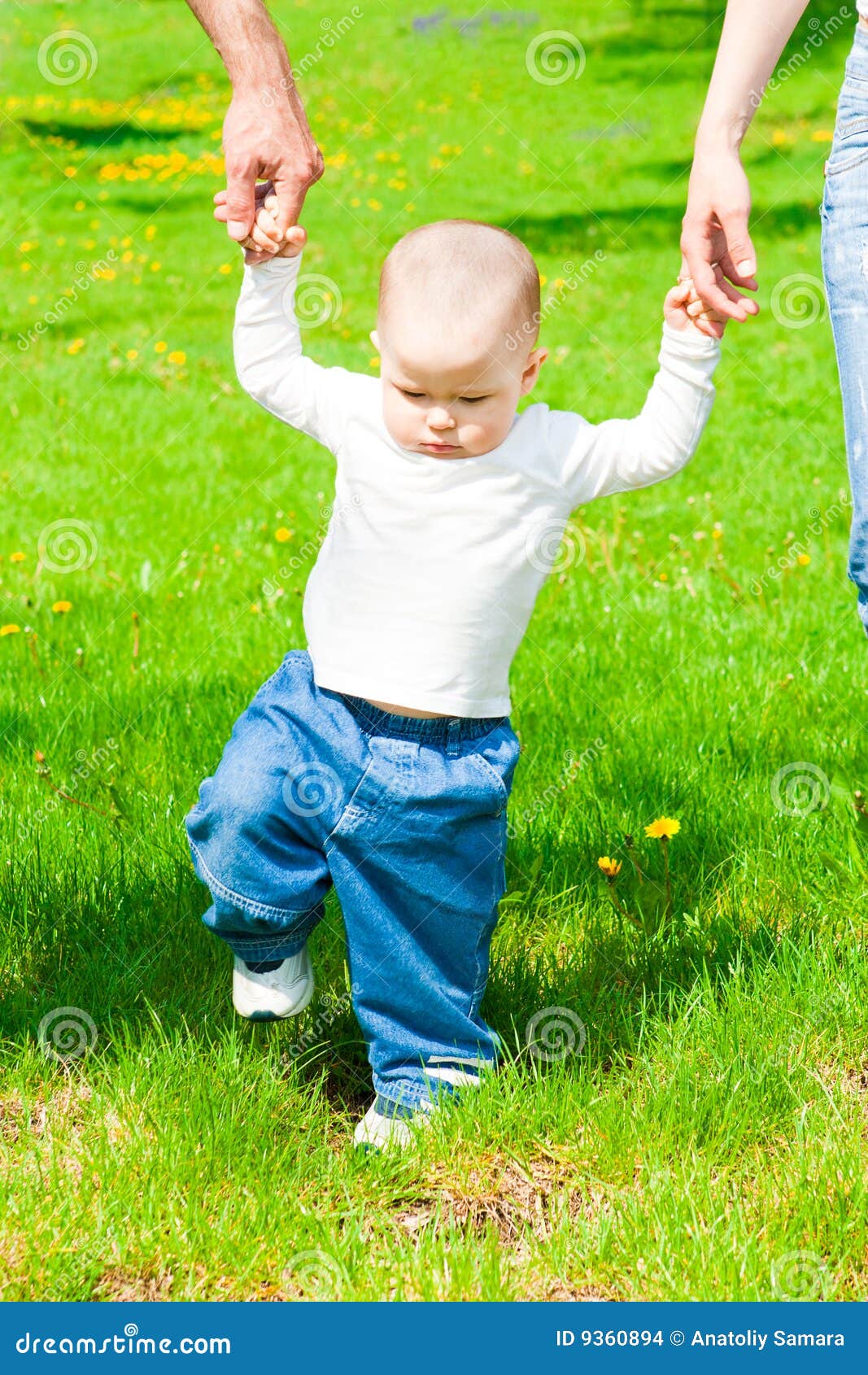 Baby walking stock photo. Image of baby, interacting, lawn - 9360894