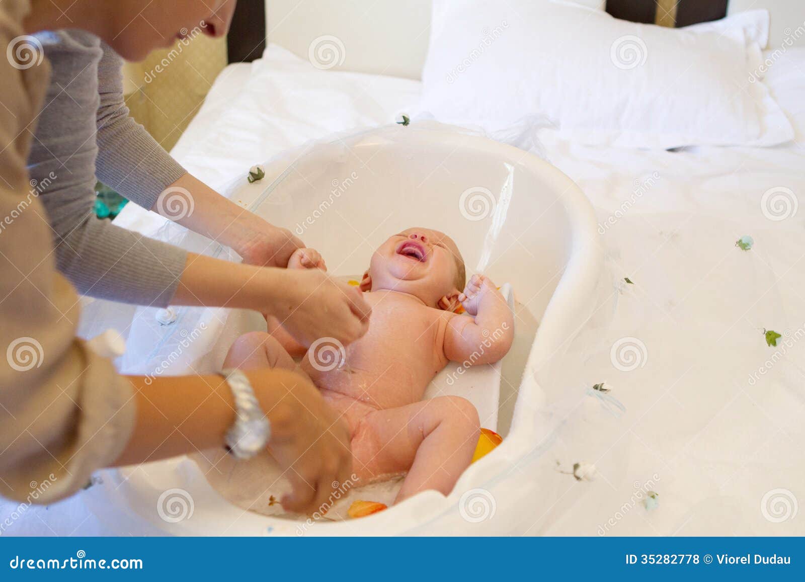 Baby washing stock photo. Image of child, affection, water - 35282778