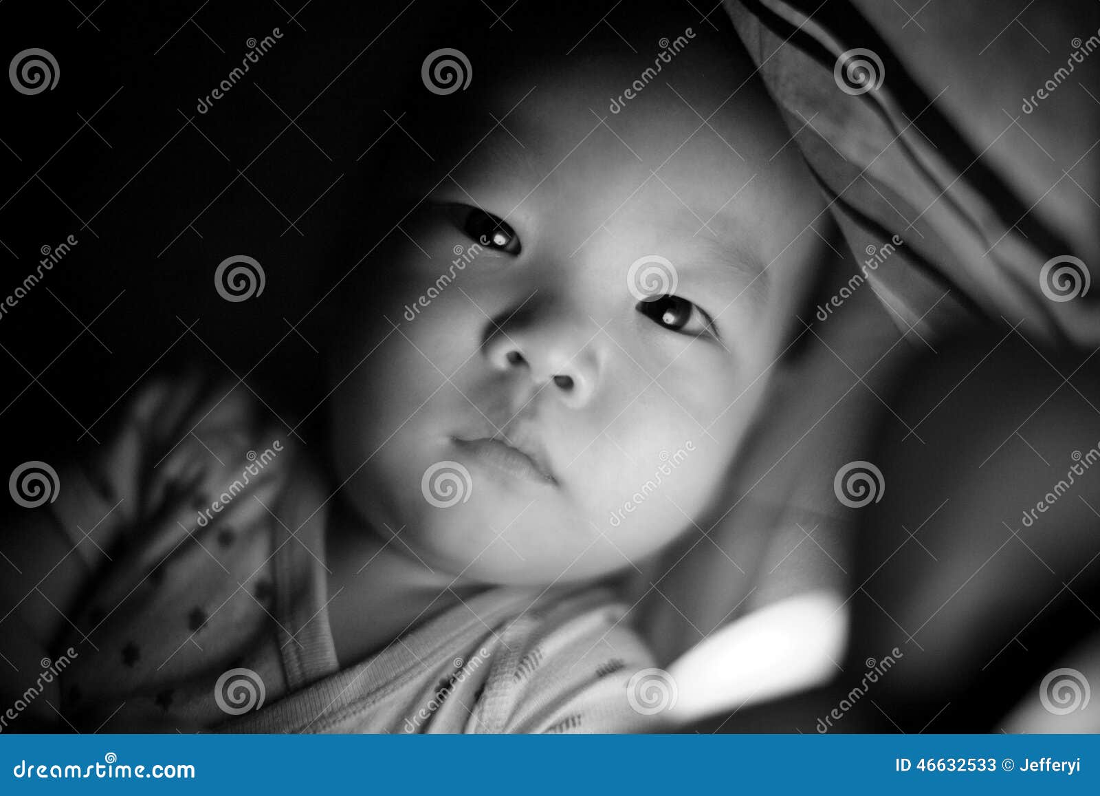 Baby is watching stock image. Image of protecting, stroke - 46632533
