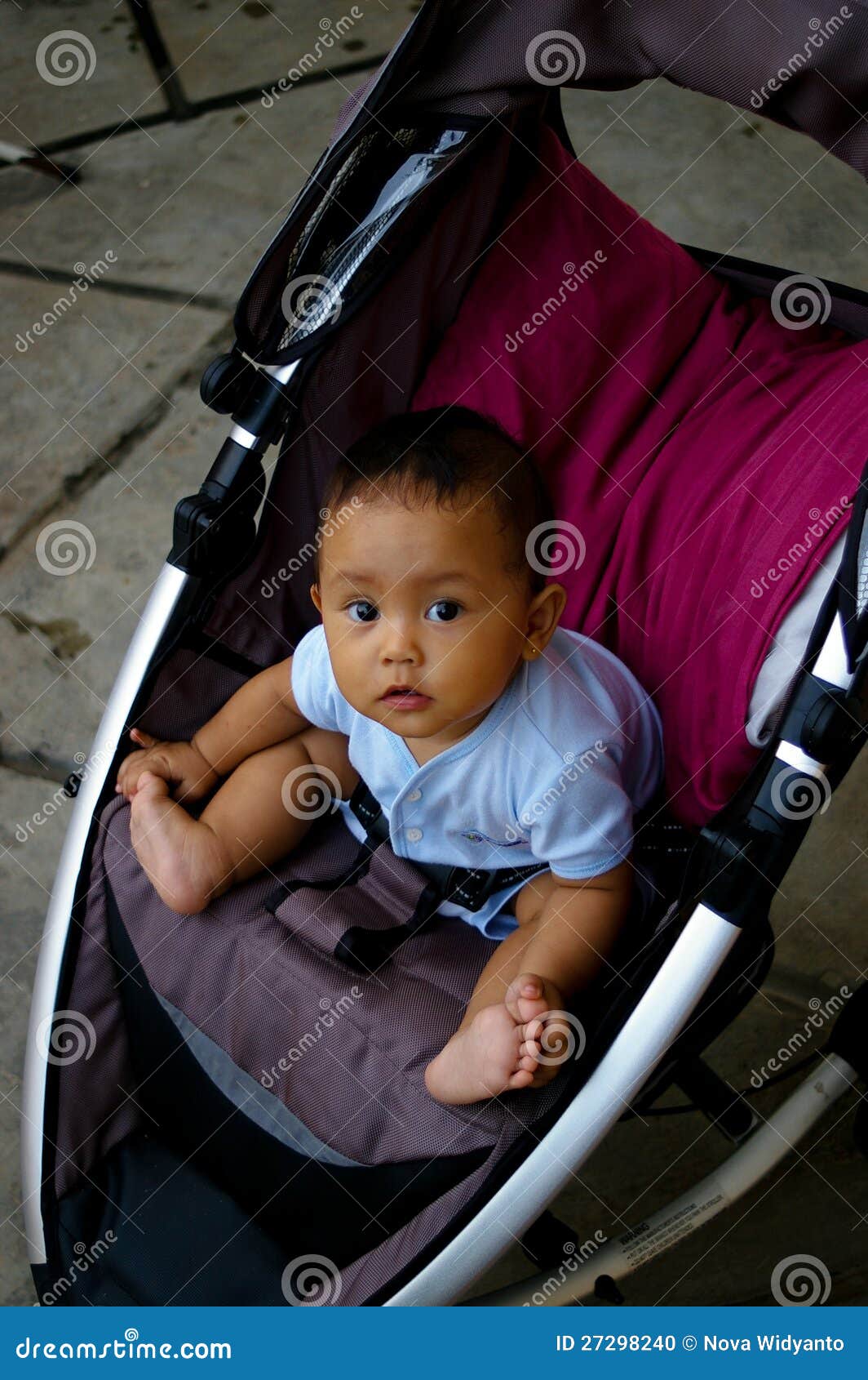Baby Watching Inside Her Stroller Stock Photo - Image of child, little ...