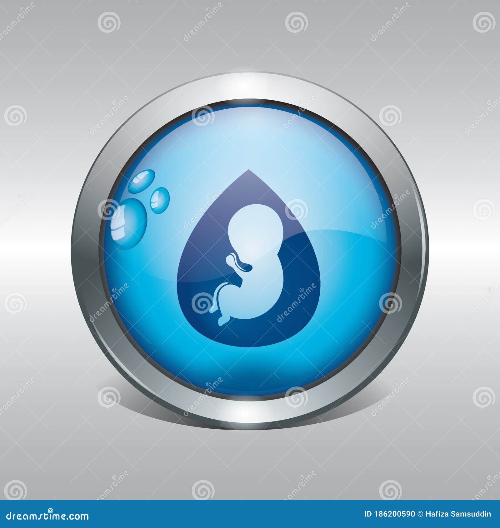 Baby in Water Drop Icon. Vector Illustration Decorative Design Stock ...