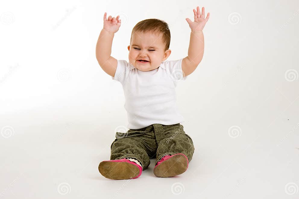 Baby Waving stock photo. Image of small, shirt, infant - 4975248