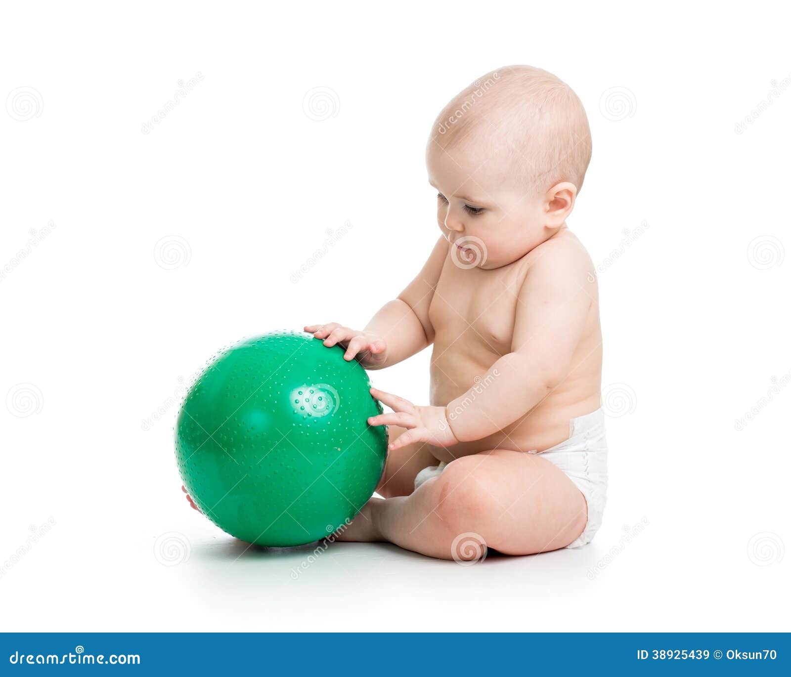 Baby Weared Diaper with Ball Stock Image - Image of girl, playful: 38925439