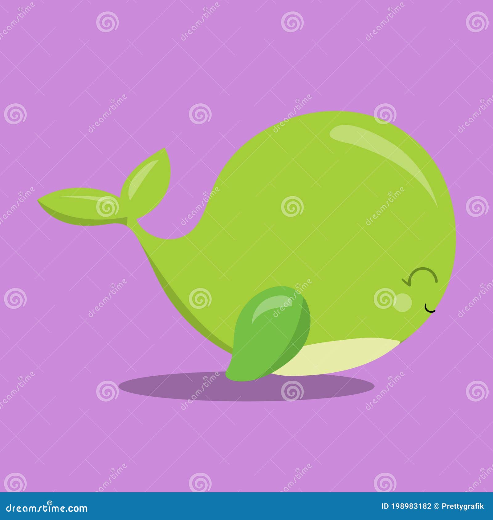 Baby whale green 04 stock vector. Illustration of cartoon - 198983182