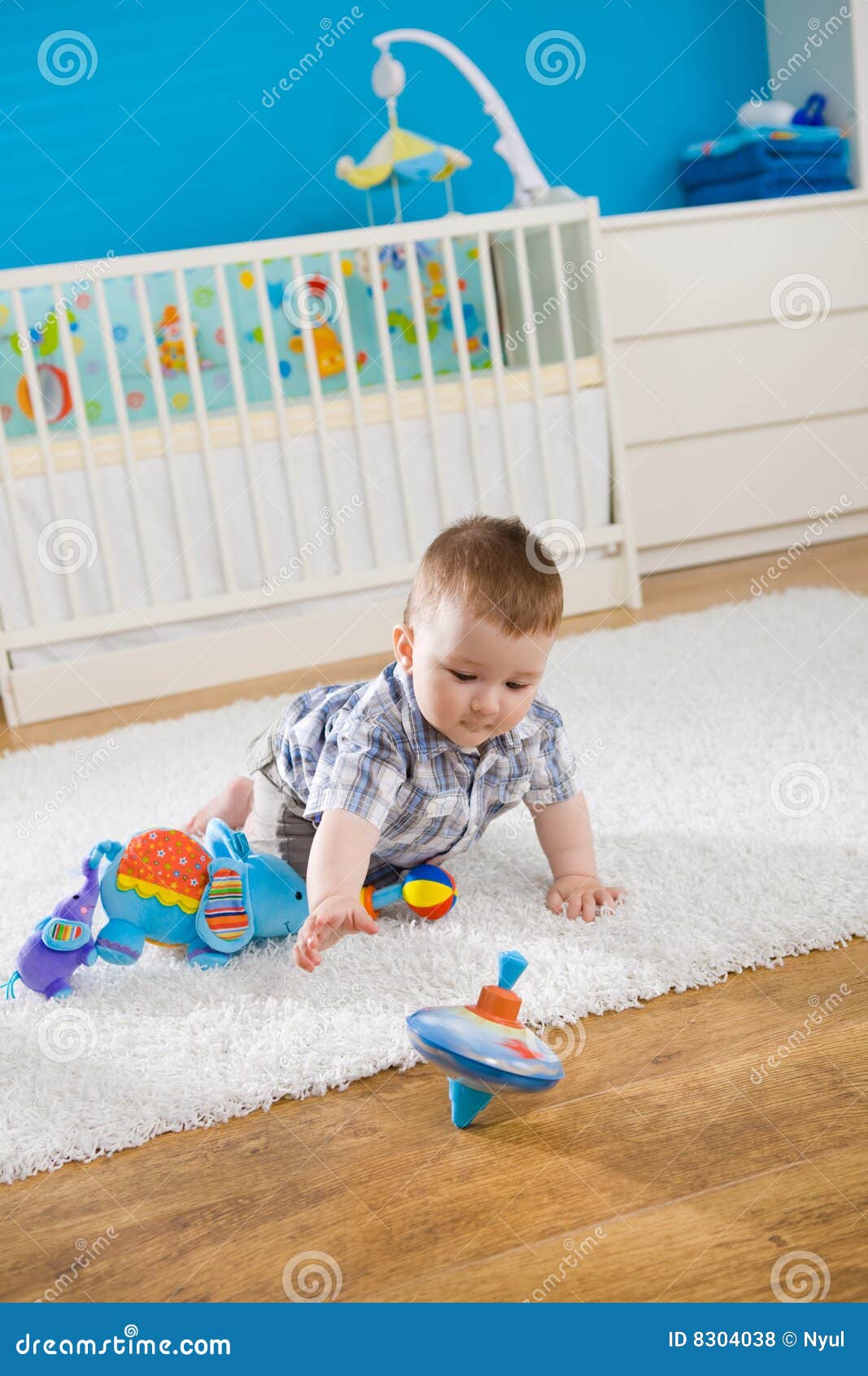 Baby and whirligig stock photo. Image of enjoy, cheerful - 8304038
