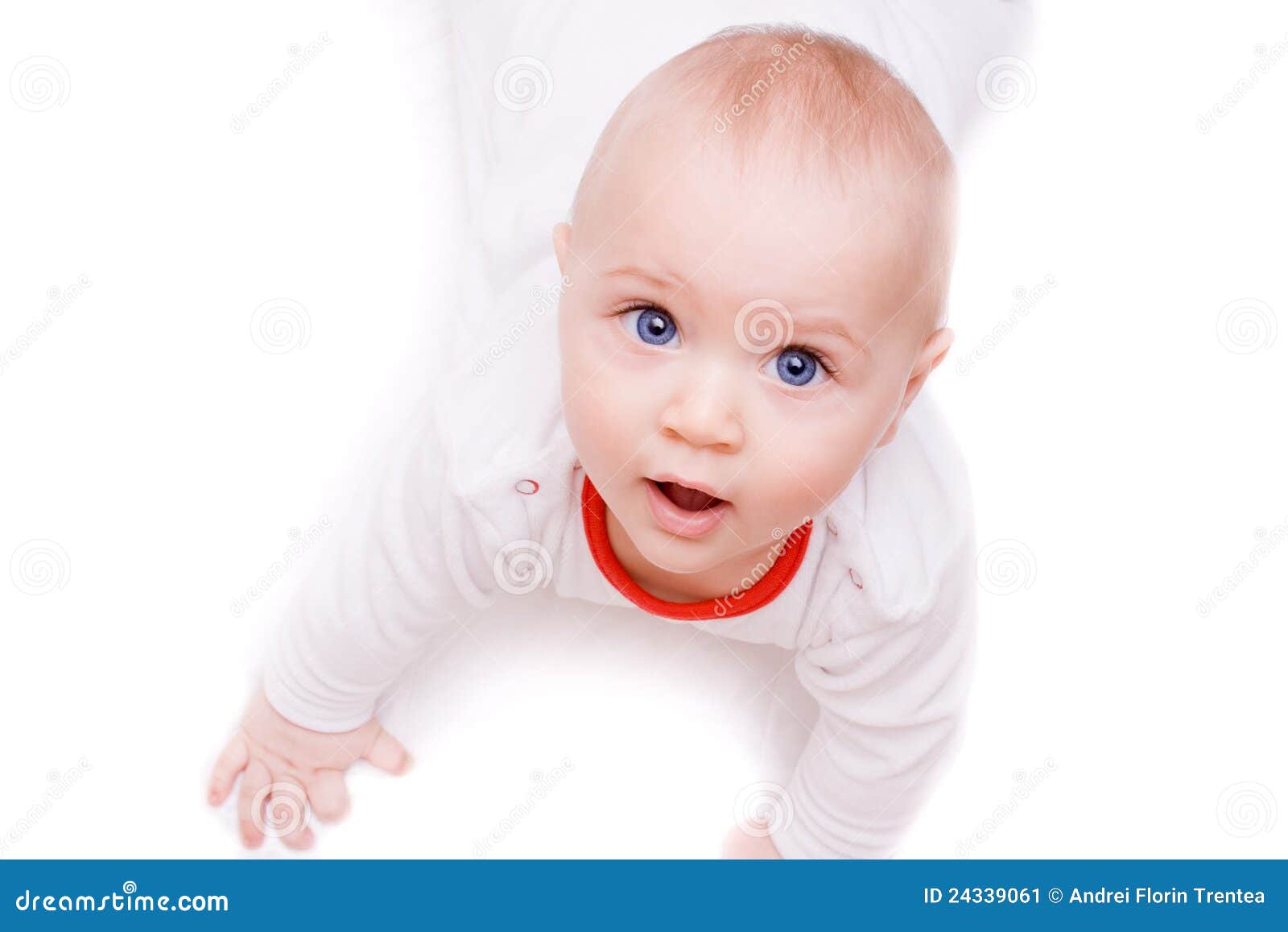 Baby on white stock image. Image of isolated, beautiful - 24339061