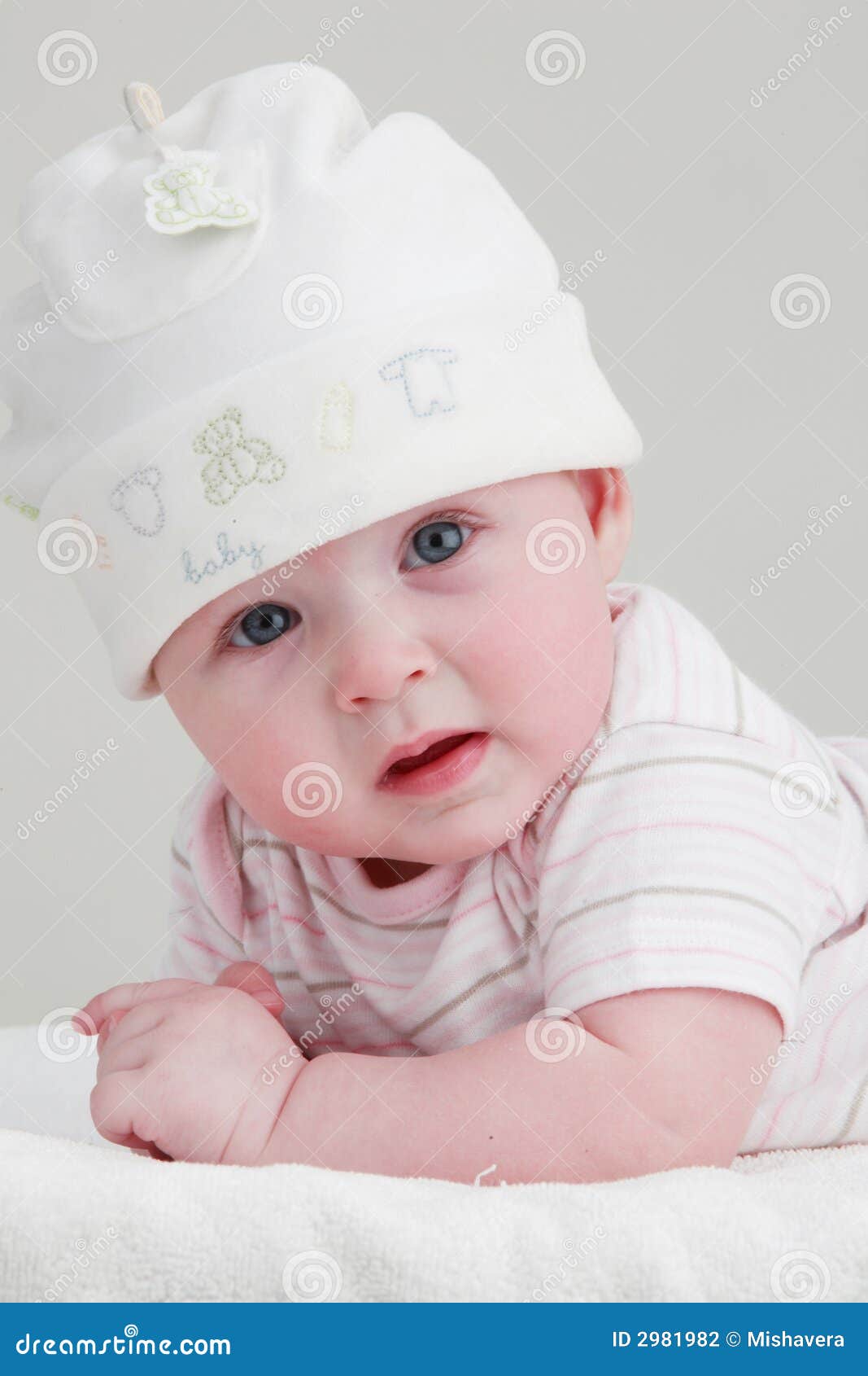 Baby in white stock photo. Image of cheerful, offspring - 2981982